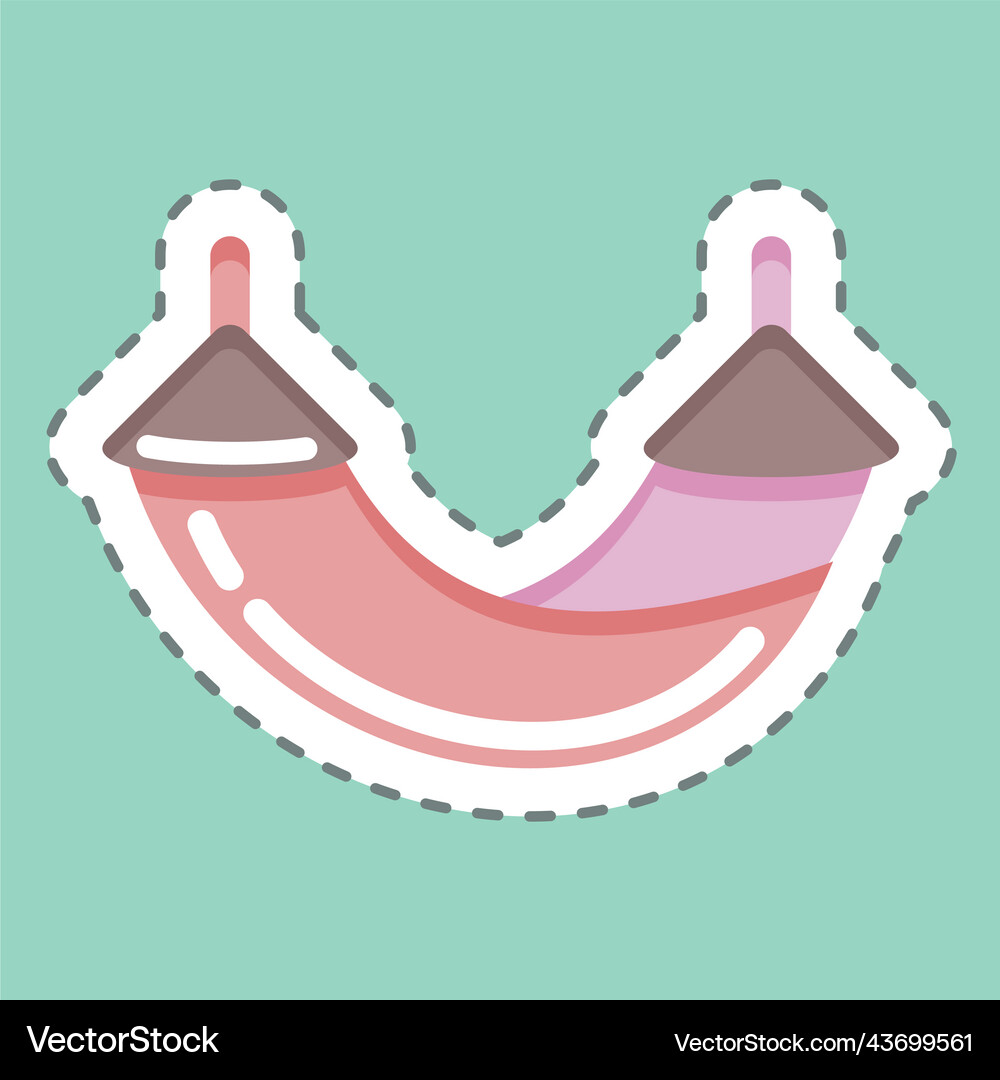 Sticker line cut hammock suitable for summer Vector Image