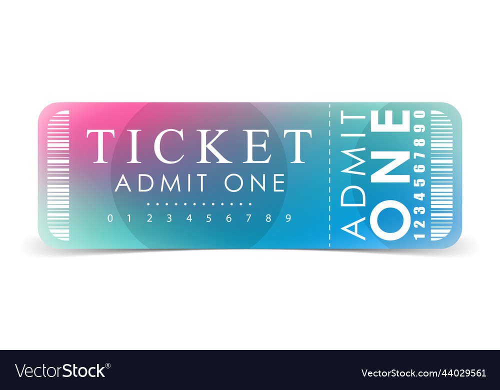 Ticket sample design template Royalty Free Vector Image