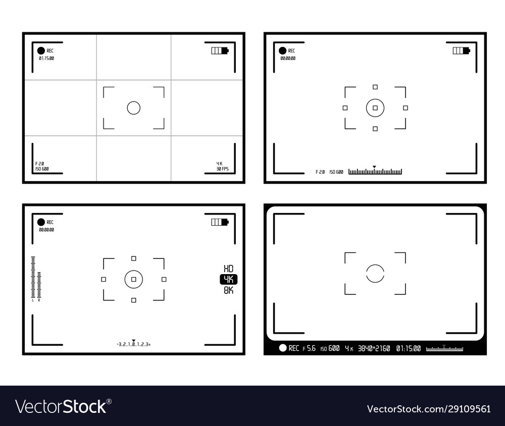 Video camera viewfinder display Royalty Free Vector Image Video camera viewfinder display Royalty Free Vector Image
