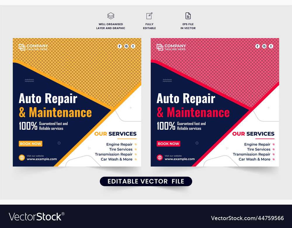 Automobile Business Management And Repair Service Vector Image automobile-business-management-and-repair-service-vector-image