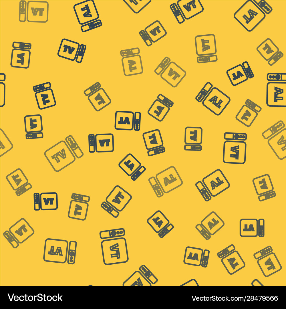 Blue line multimedia and tv box receiver Vector Image