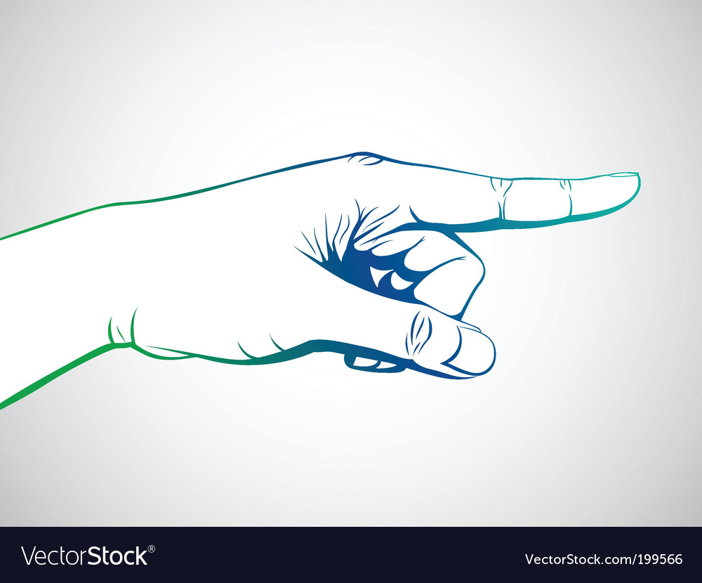 Hand pointing Royalty Free Vector Image - VectorStock