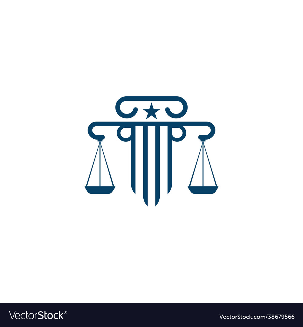 Justice law firm icon template Royalty Free Vector Image Justice law firm icon template Royalty Free Vector Image