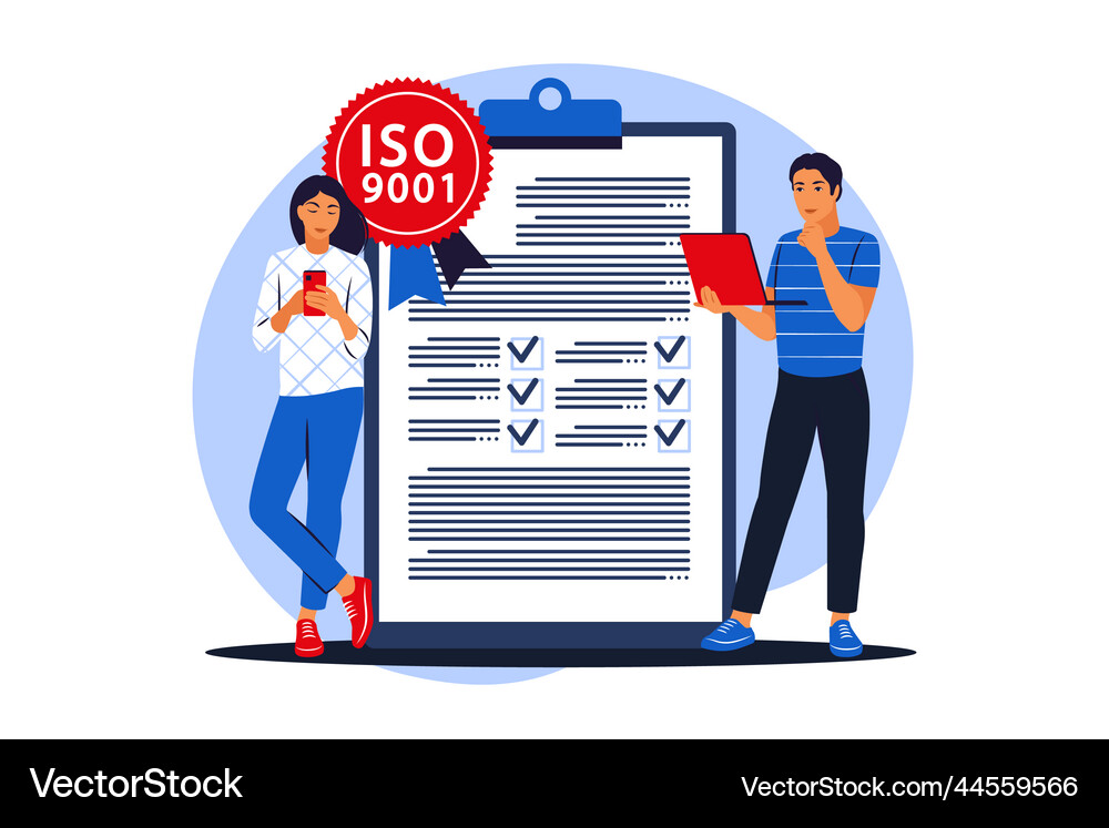 People like standard for quality control iso 9001 Vector Image