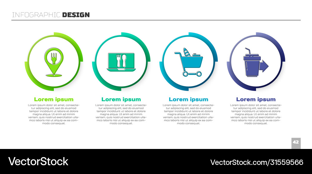 Set cafe and restaurant location online ordering Vector Image