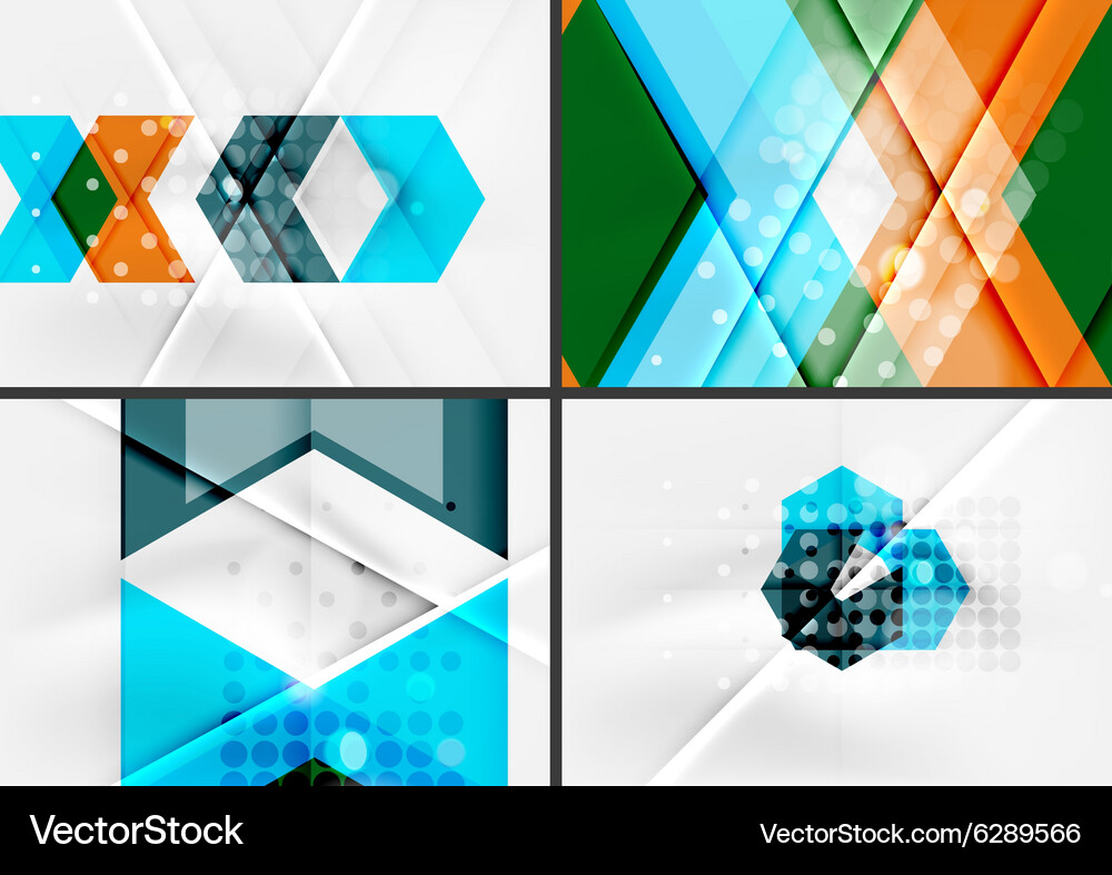 Set of angle and straight lines design abstract Vector Image