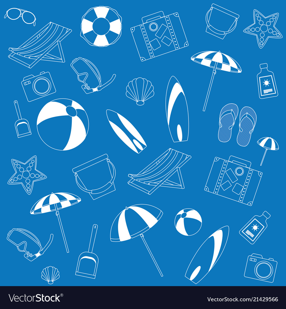 Summer wallpaper pattern Royalty Free Vector Image