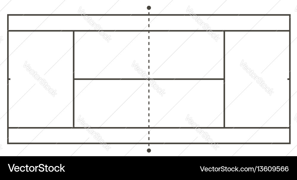 Tennis court Royalty Free Vector Image - VectorStock