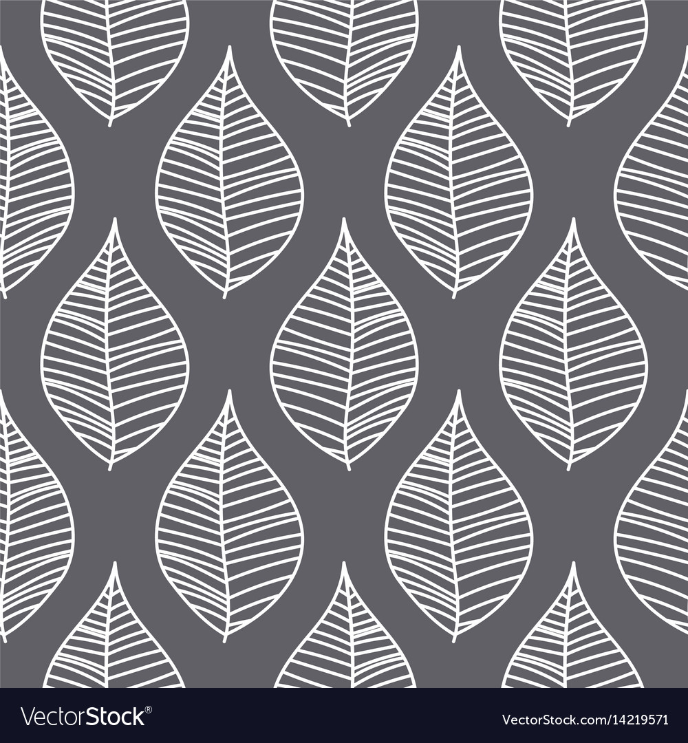 Abstract leaves seamless pattern Royalty Free Vector Image