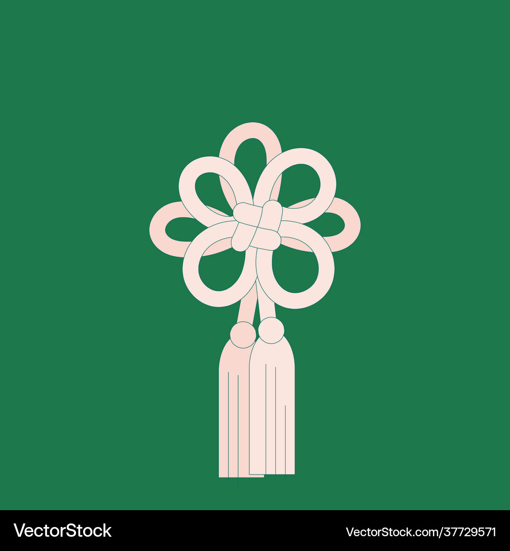 Chinese knot is a wish good luck Royalty Free Vector Image