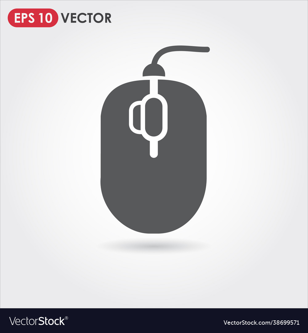 Computer mouse single icon Royalty Free Vector Image