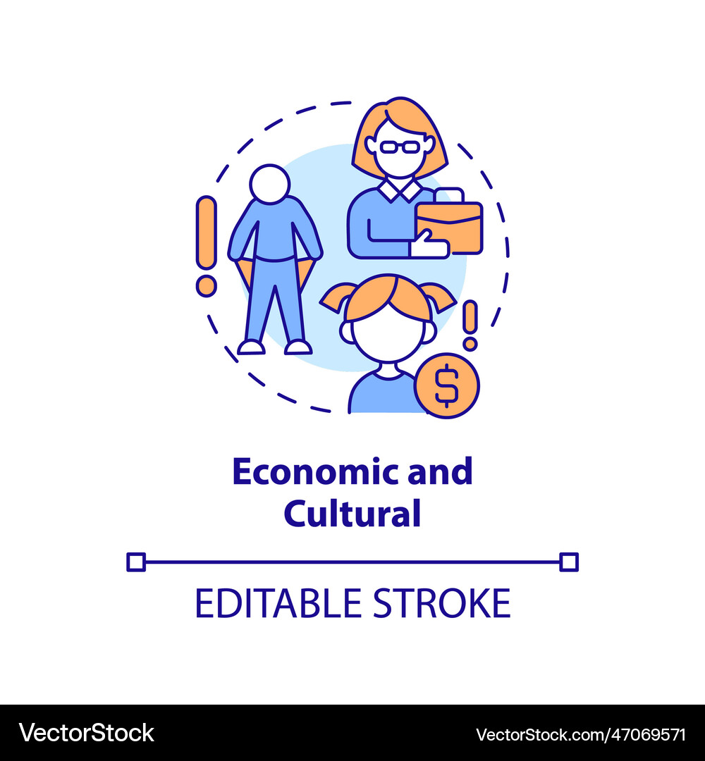 Economic and cultural concept icon Royalty Free Vector Image