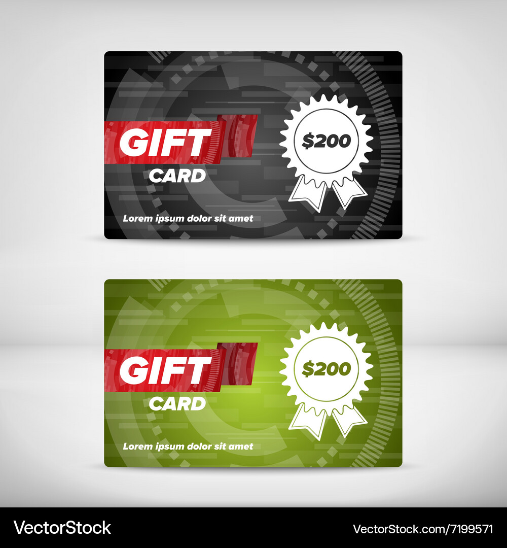 Gift card template Royalty Free Vector Image - VectorStock