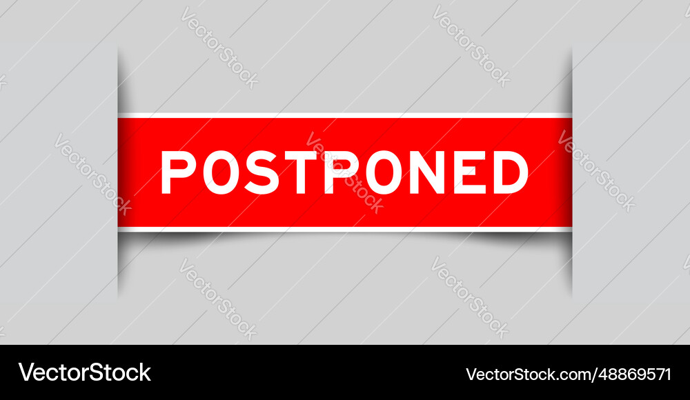 Red color square label sticker with word Vector Image