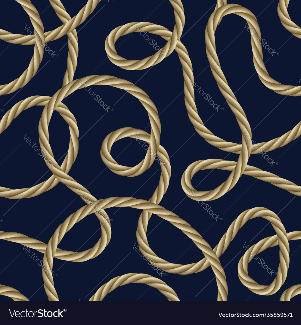 Rope seamless pattern Royalty Free Vector Image