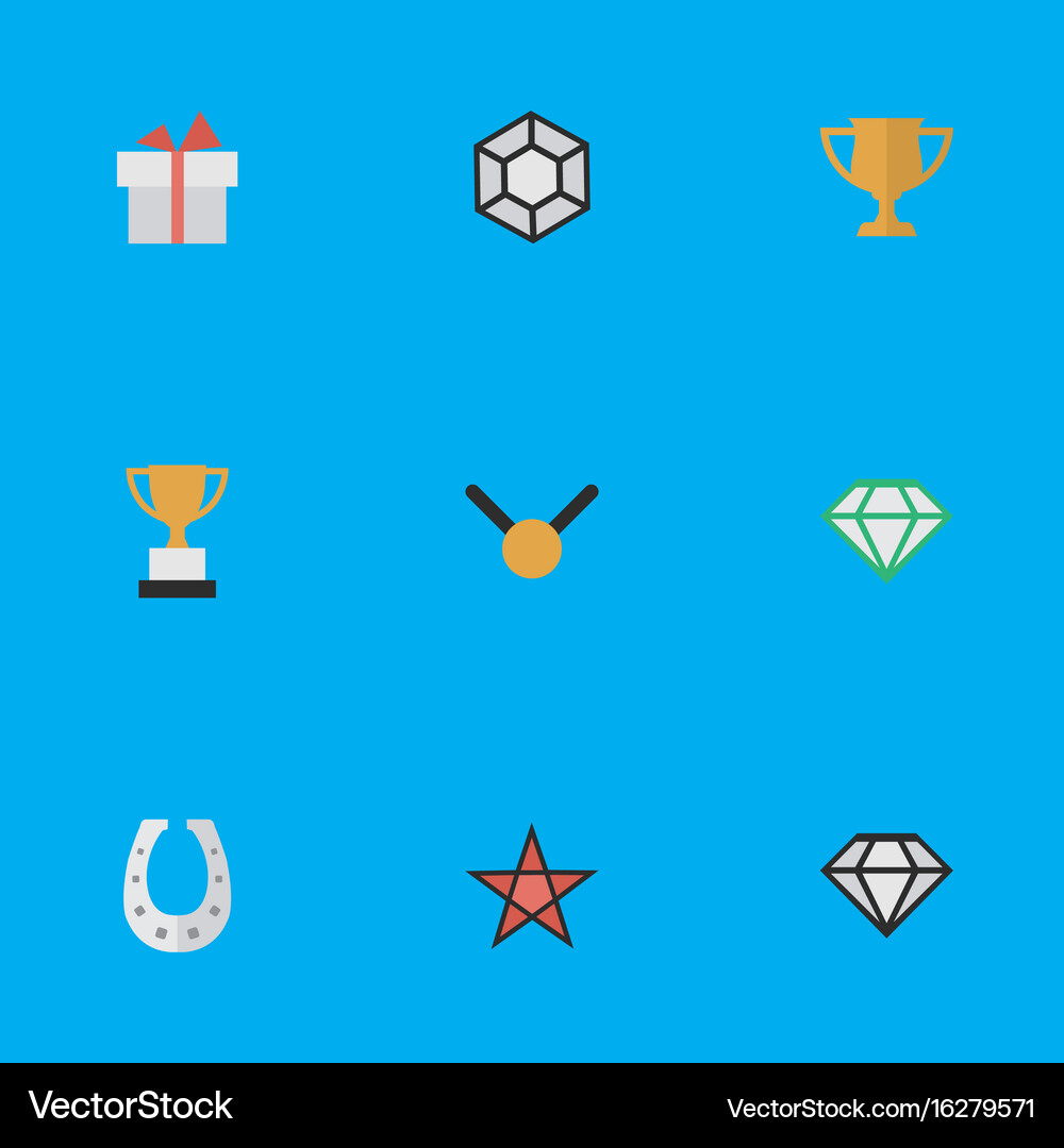 Set of simple trophy icons Royalty Free Vector Image