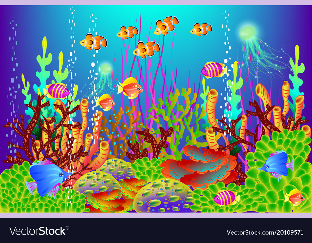 Underwater background Royalty Free Vector Image