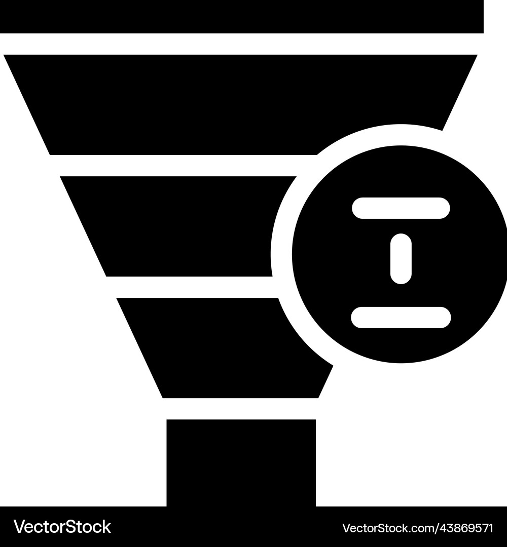 Warm leads glyph icon Royalty Free Vector Image