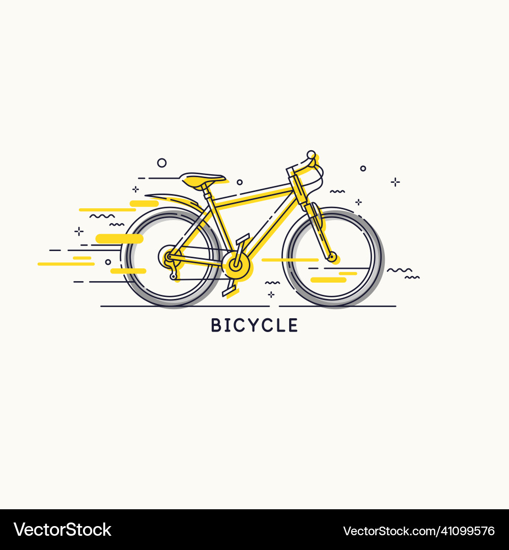 A bicycle drawing of mechanical Royalty Free Vector Image