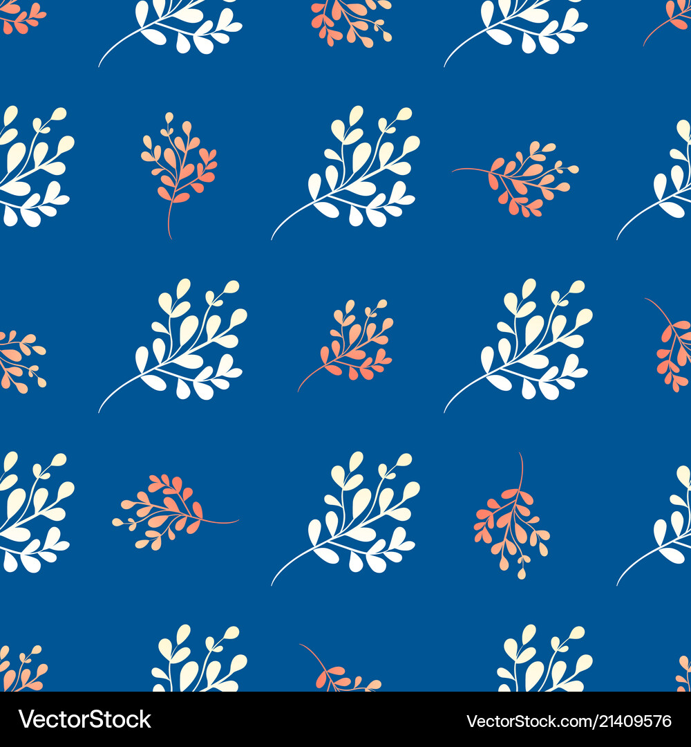 Beautiful light delicate leaves seamless pattern Vector Image