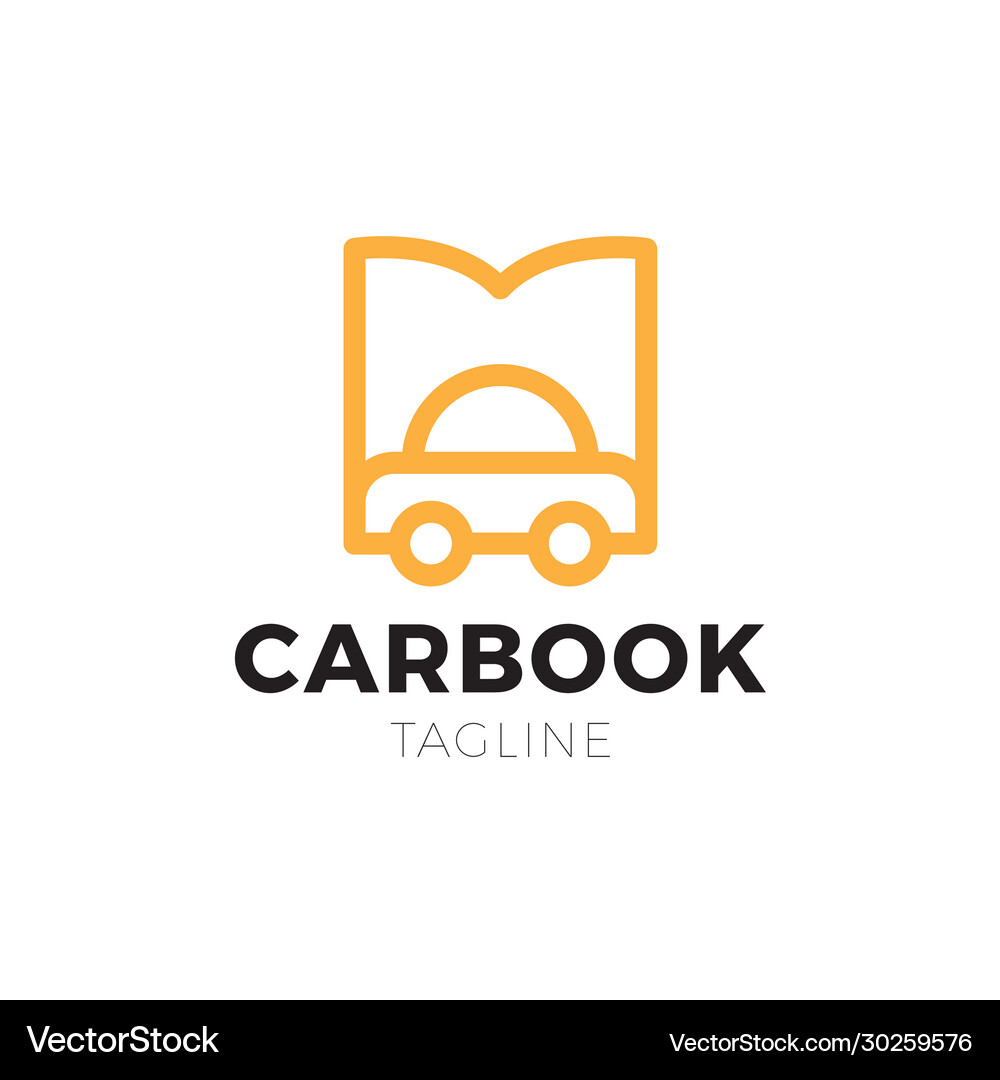 Car and open book logo combination vehicle Vector Image