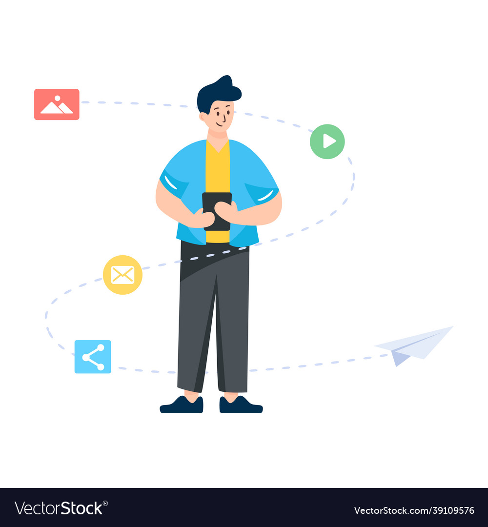 Content sharing Royalty Free Vector Image - VectorStock