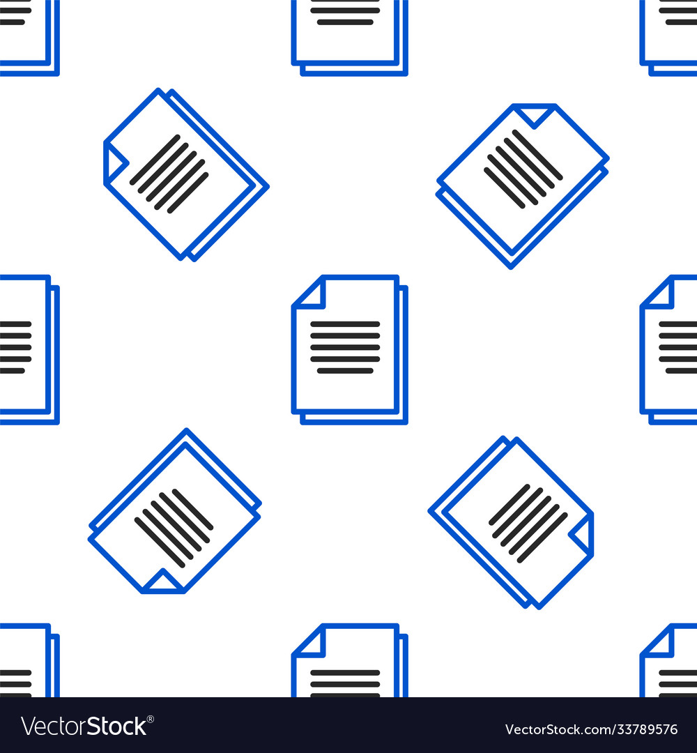 Line document icon isolated seamless pattern Vector Image