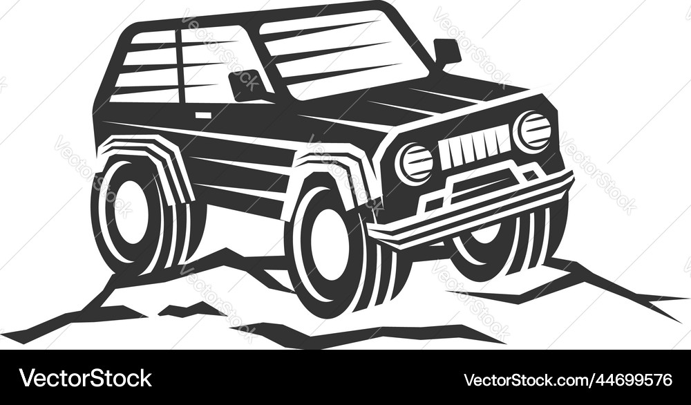 Off-road jeep logo icon brand identity Royalty Free Vector