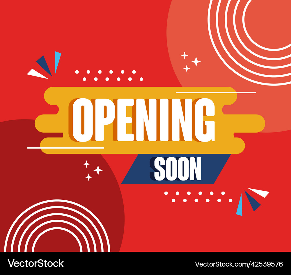 Opening soon sale lettering Royalty Free Vector Image