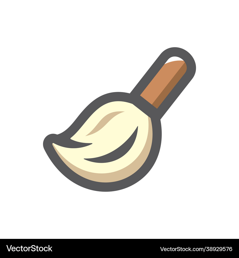Paint brush symbol icon cartoon Royalty Free Vector Image