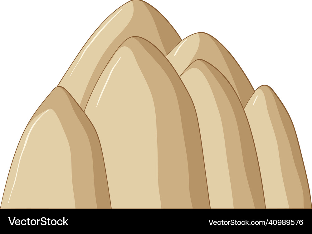 Sand mountain in cartoon style Royalty Free Vector Image