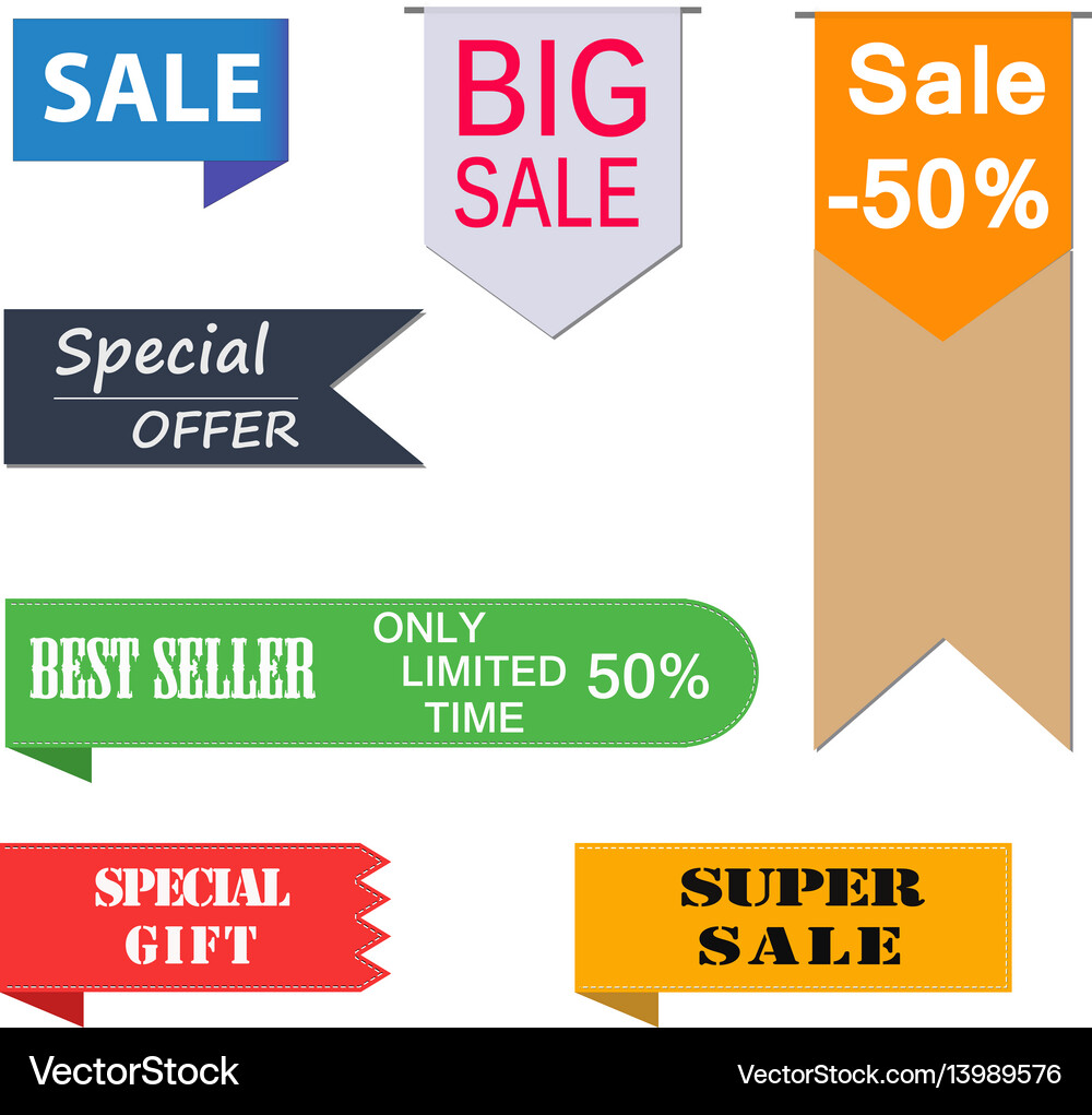 Set of price-tags Royalty Free Vector Image - VectorStock