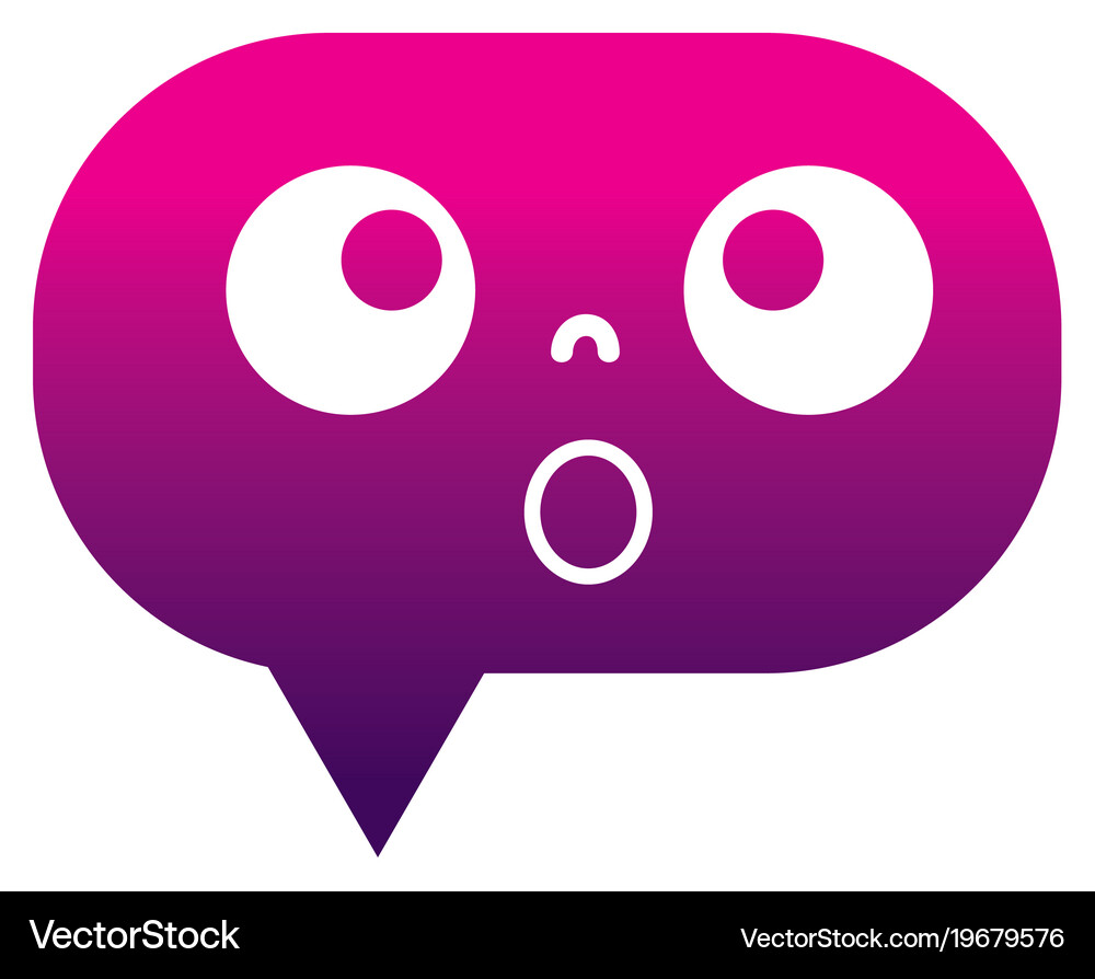 Silhouette chocked chat bubble kawaii cartoon Vector Image
