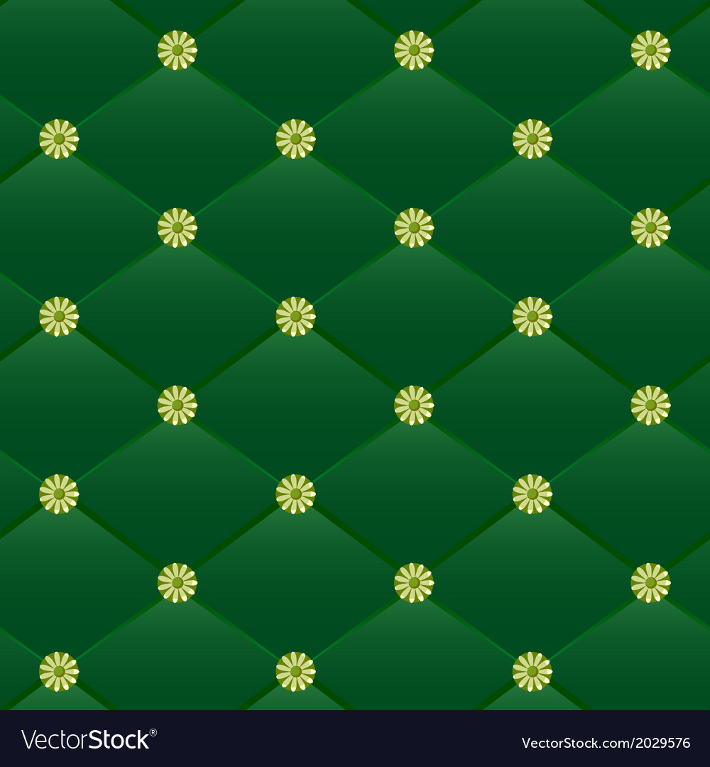 Vintage green leather pattern Royalty Free Vector Image