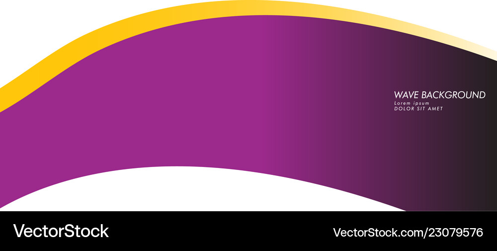 Wave background with purple and yellow color Vector Image