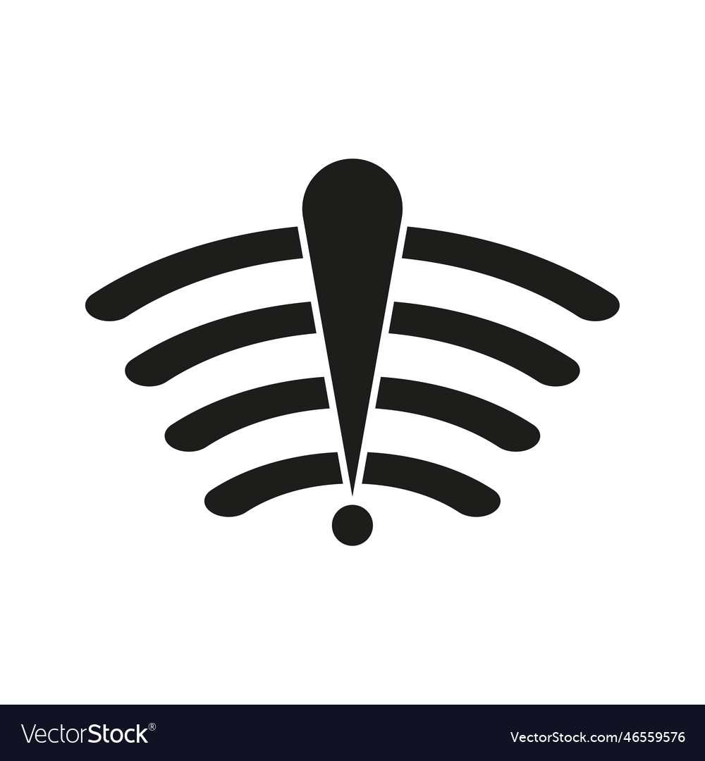 Wifi exclamation mark icon Royalty Free Vector Image