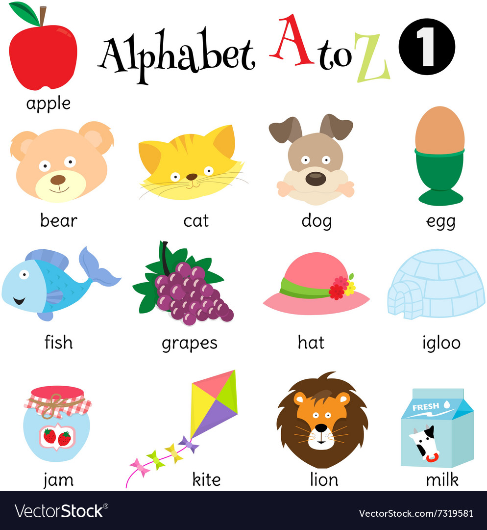 A To Z Alphabet With Picture Printable Form Templates And Letter