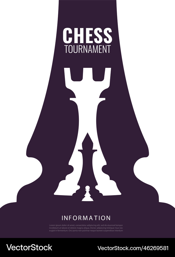 Chess tournament banner Royalty Free Vector Image