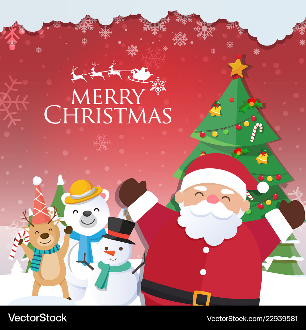 Christmas background with santa claus Royalty Free Vector