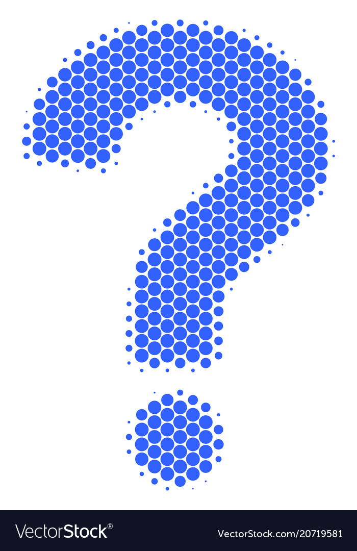 Halftone dot question icon Royalty Free Vector Image