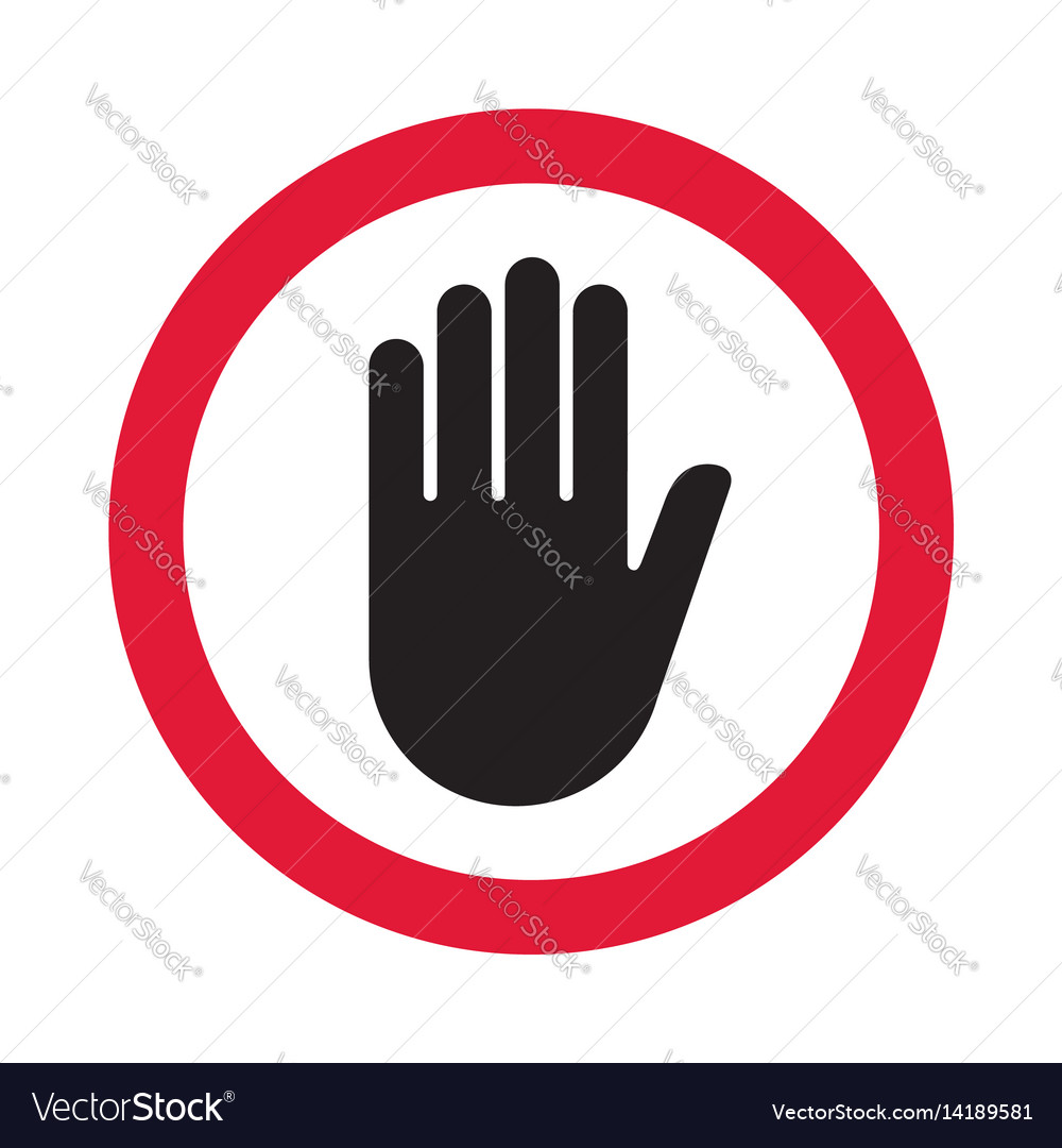 Hand sign push Royalty Free Vector Image - VectorStock Hand sign push Royalty Free Vector Image - VectorStock