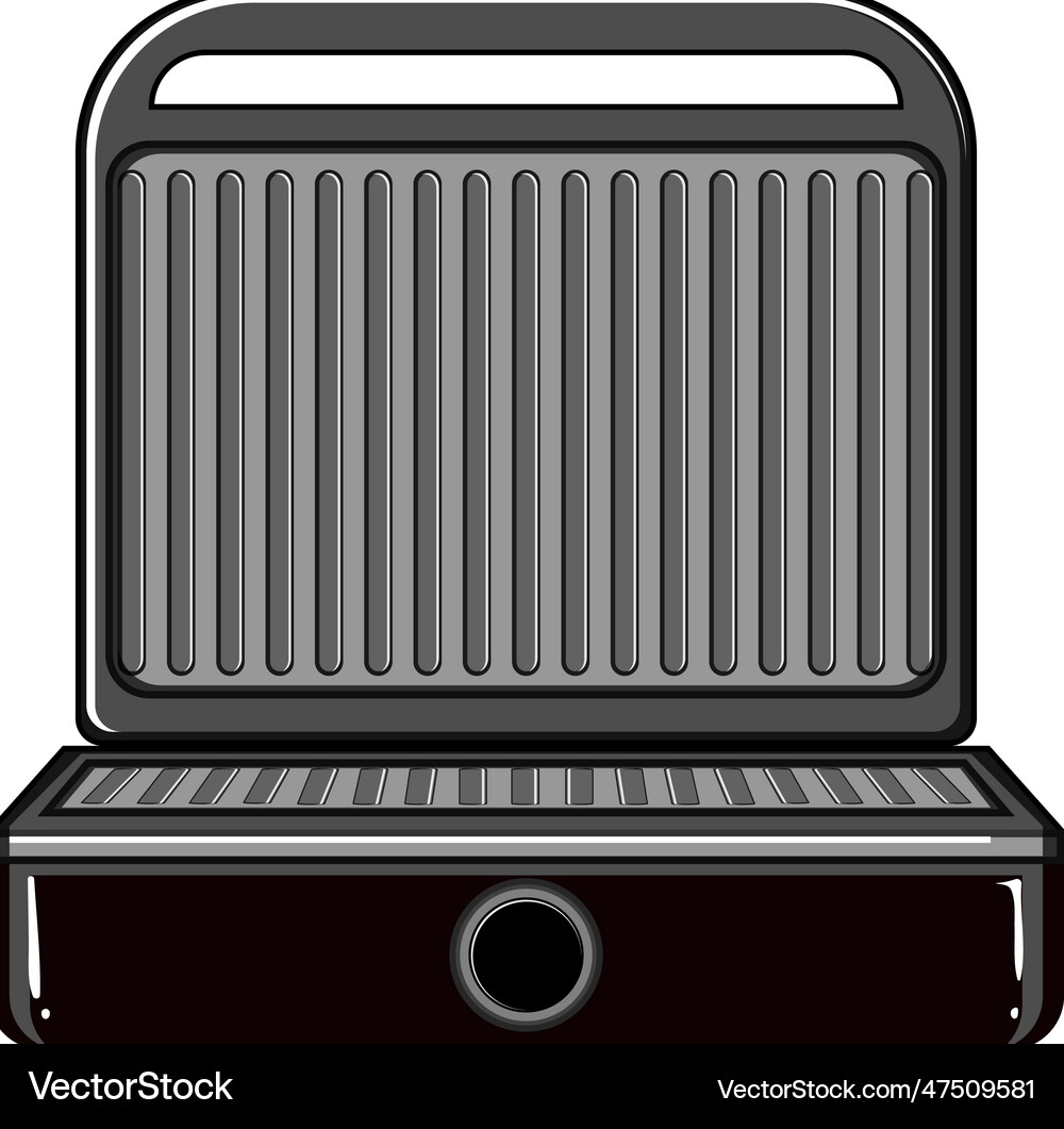 Home electric grill cartoon Royalty Free Vector Image