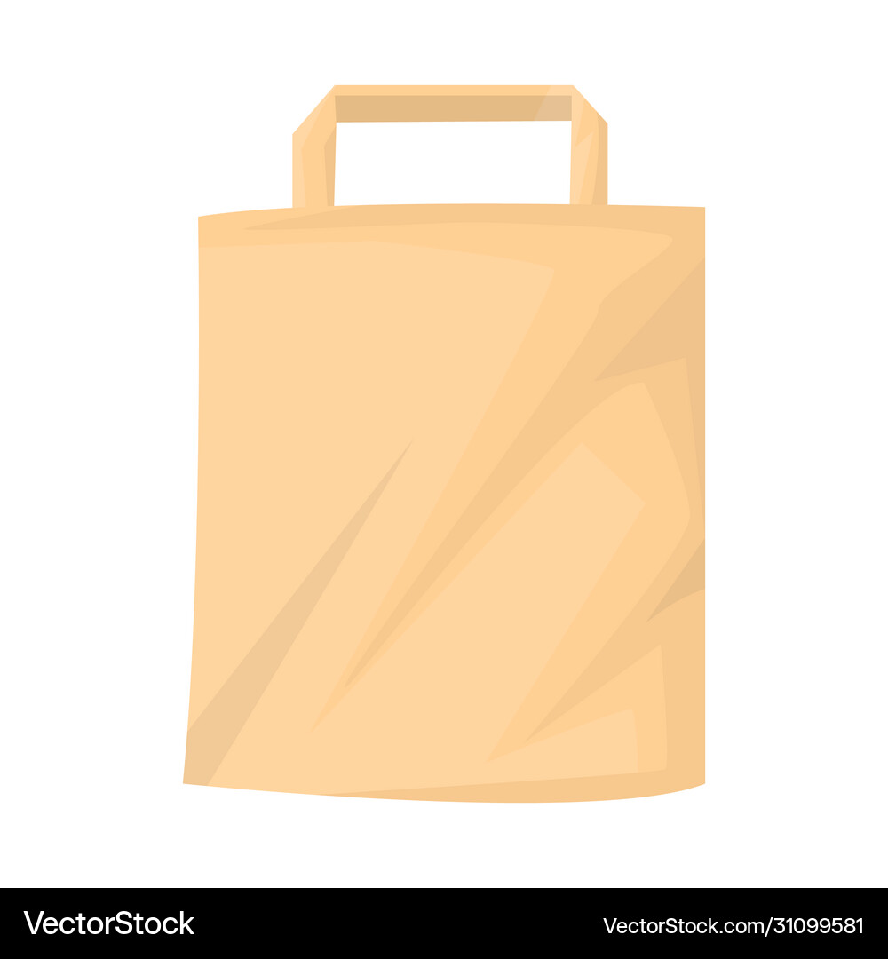 Isolated object bag and paper sign graphic Vector Image