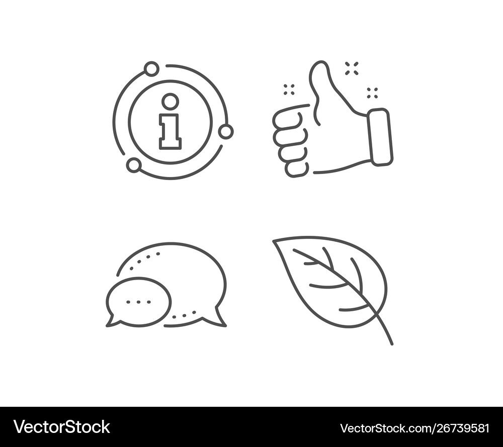 Leaf line icon nature plant sign Royalty Free Vector Image