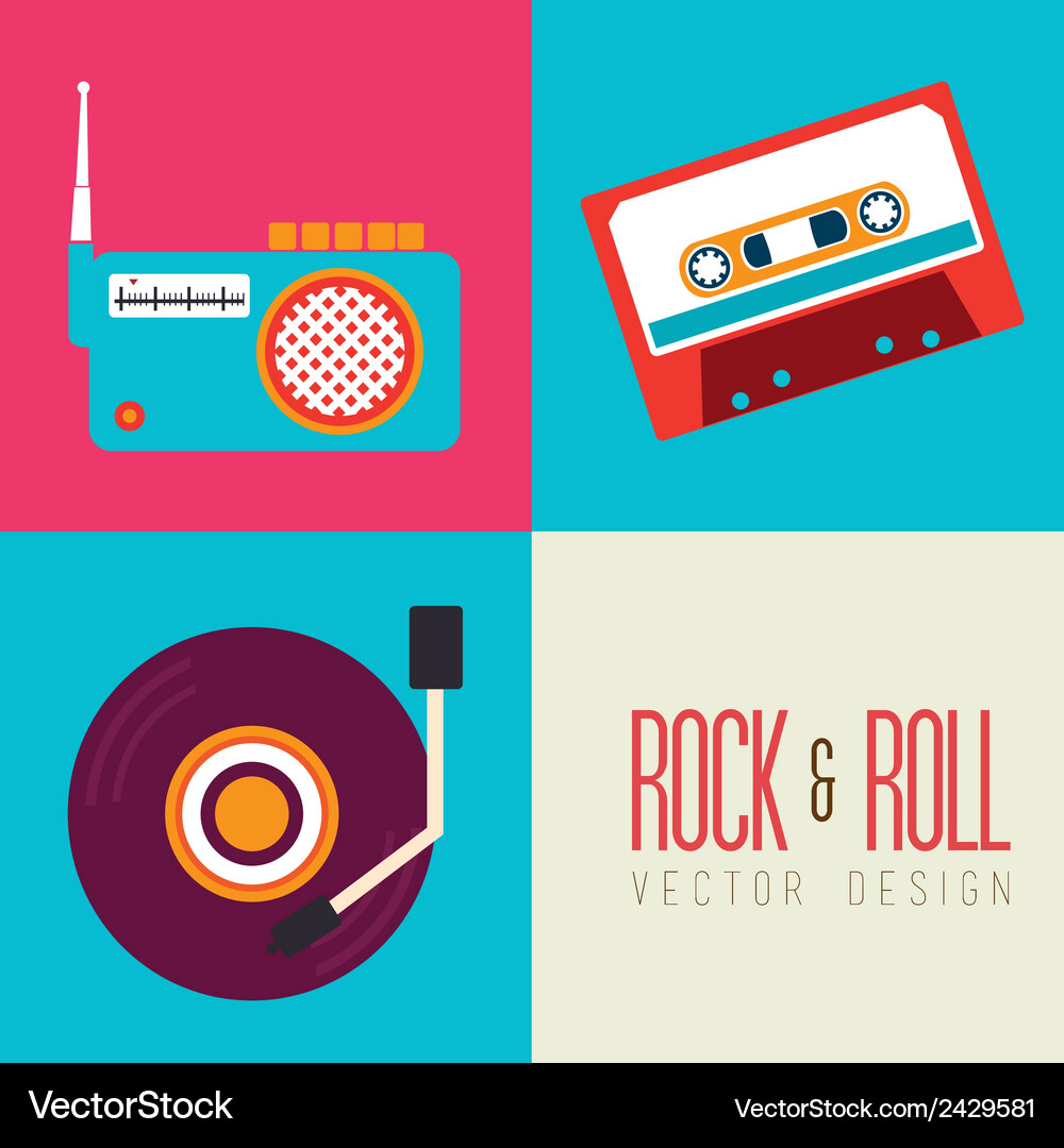 Music design over colorful background Royalty Free Vector