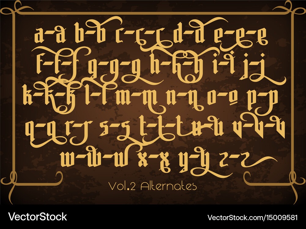 Pontifice - vintage gothic label font Royalty Free Vector