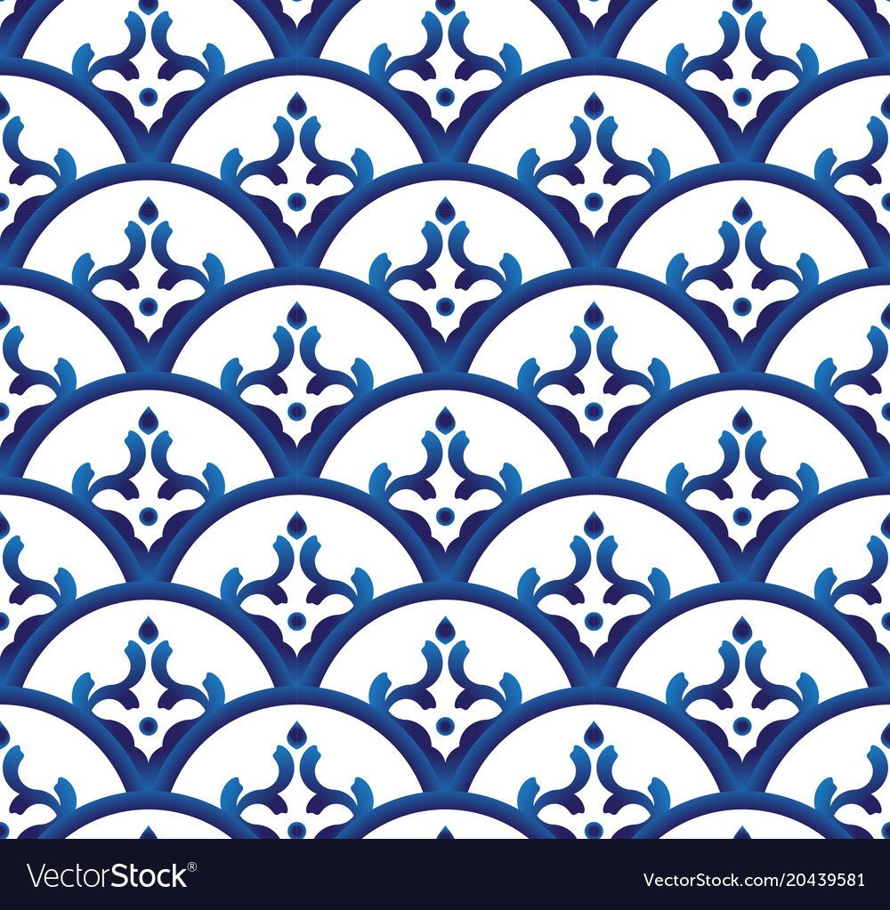 Porcelain pattern Royalty Free Vector Image - VectorStock