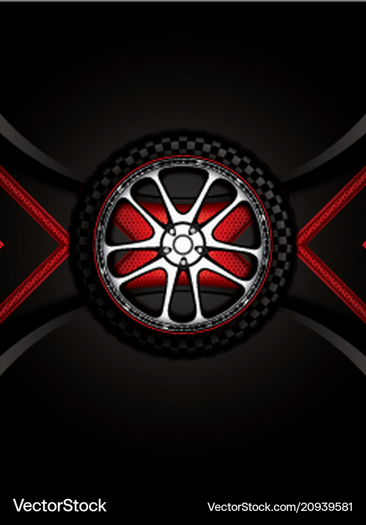 Racing Car Wheel Detail Royalty Free Vector Image