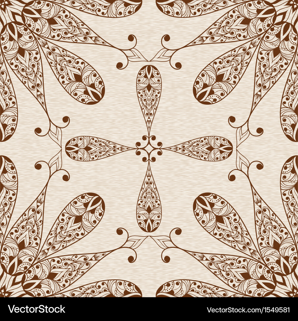 Seamless abstract ethnic floral patten Royalty Free Vector