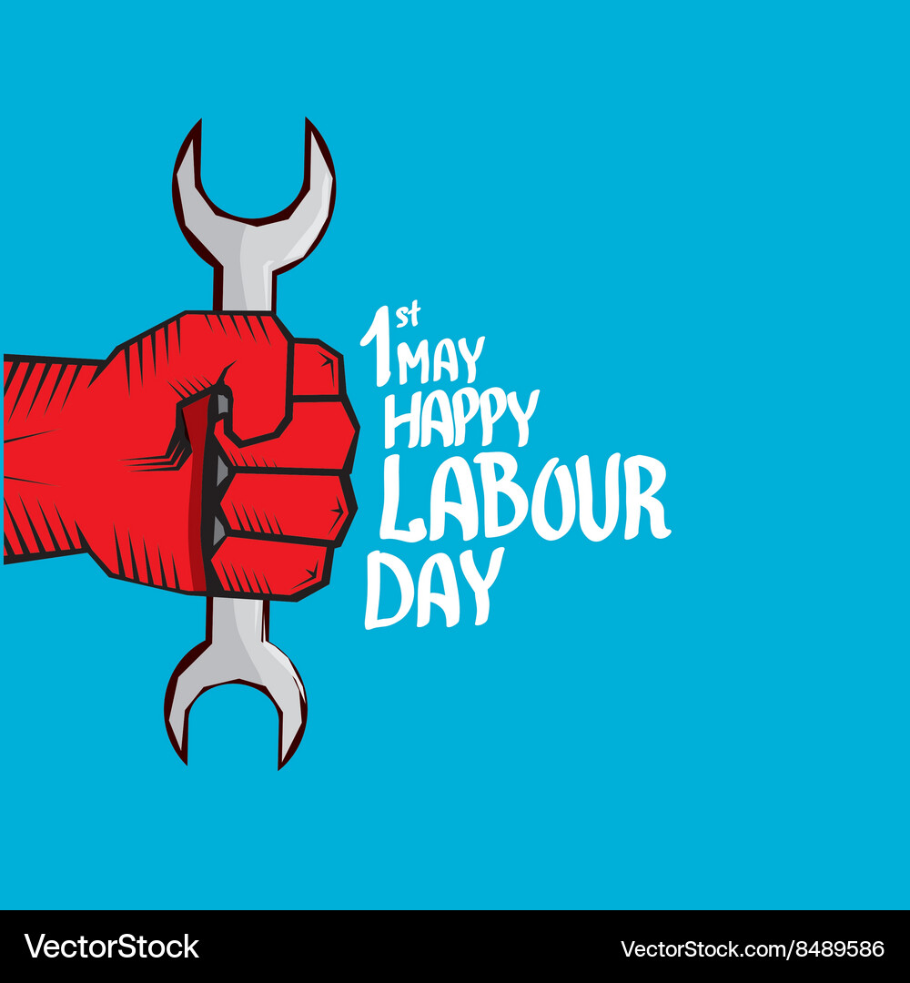 1 may - labour day labour day poster Royalty Free Vector